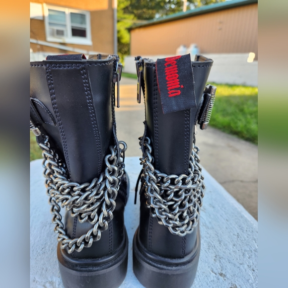 Demonia | Shoes | Demonia Steampunk Leather Combat Boots | Poshmark